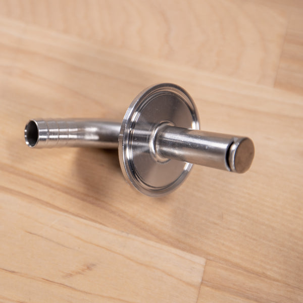 Whirlpool | 1.5" TC to 90° Barb - Ss Brewtech